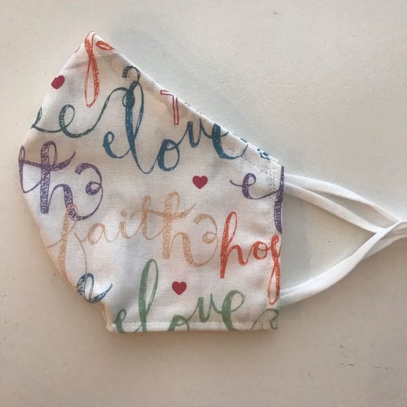 AtticFabricsCo | Accessories | Adjustable Faith Hope Love Face Mask ...